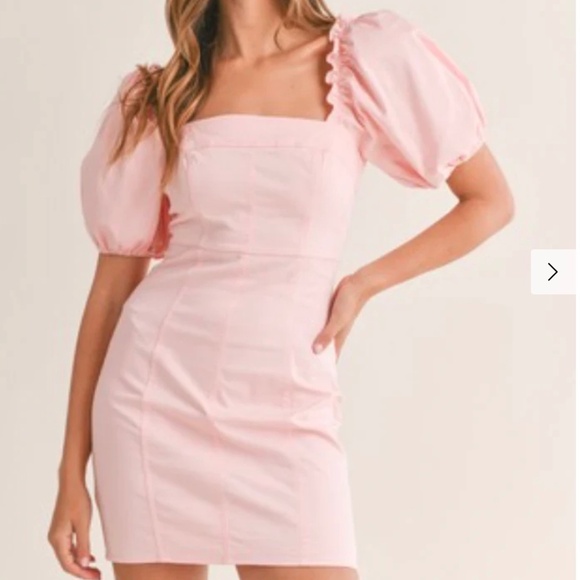 Mable | Dresses | Nwt Mable Puff Sleeve Mini Dress Square Neck Sz ...